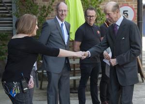 HRH meets Bottle Yard staff Ian Parr & Emma Reid - The Bottle Yard Studios